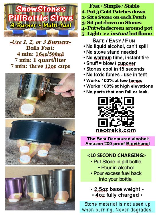 PillBottle Stones Stove, PaintCan Stones Stove, FASST Stove, Koozy ...